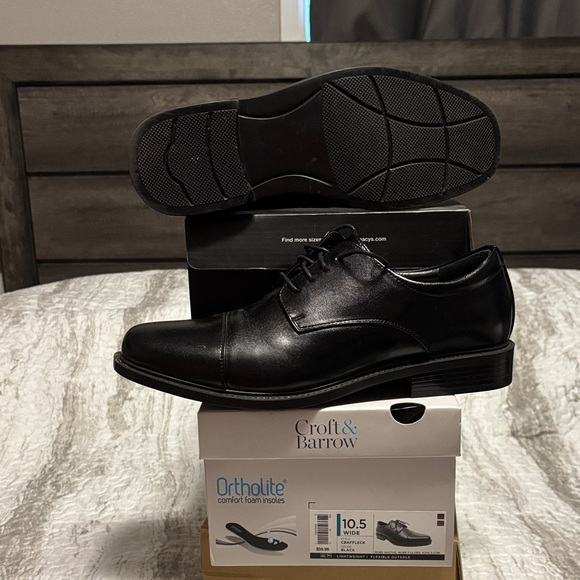 croft & barrow | Shoes | Croft Barrow Mens Black Leather Derbys | Poshmark